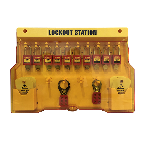 สถานีเก็บอุปกรณ์LockOut-TagOut LG02 เหลือง(Lockey)